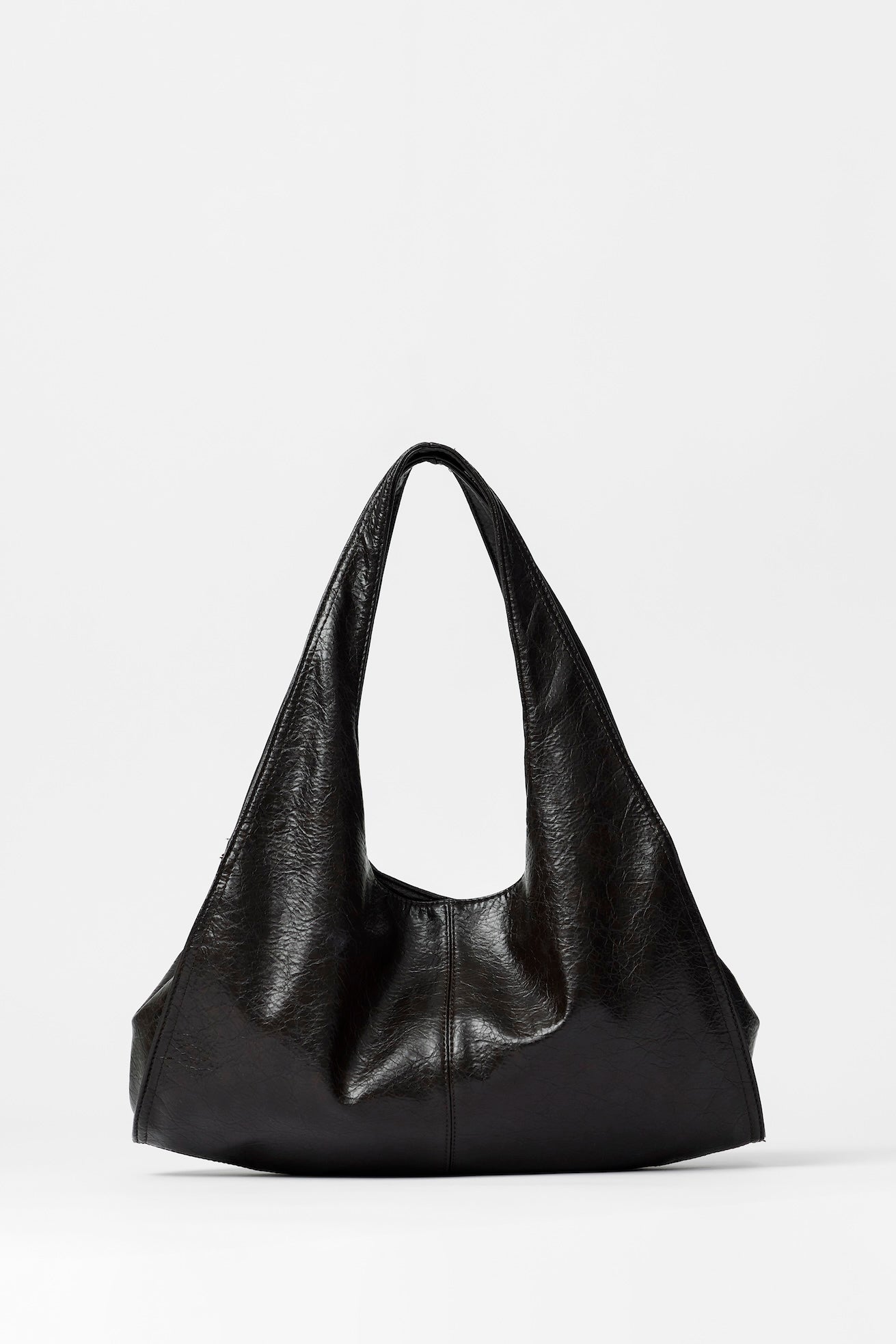 Textured Slouch Bag - Chocolate – Serafina