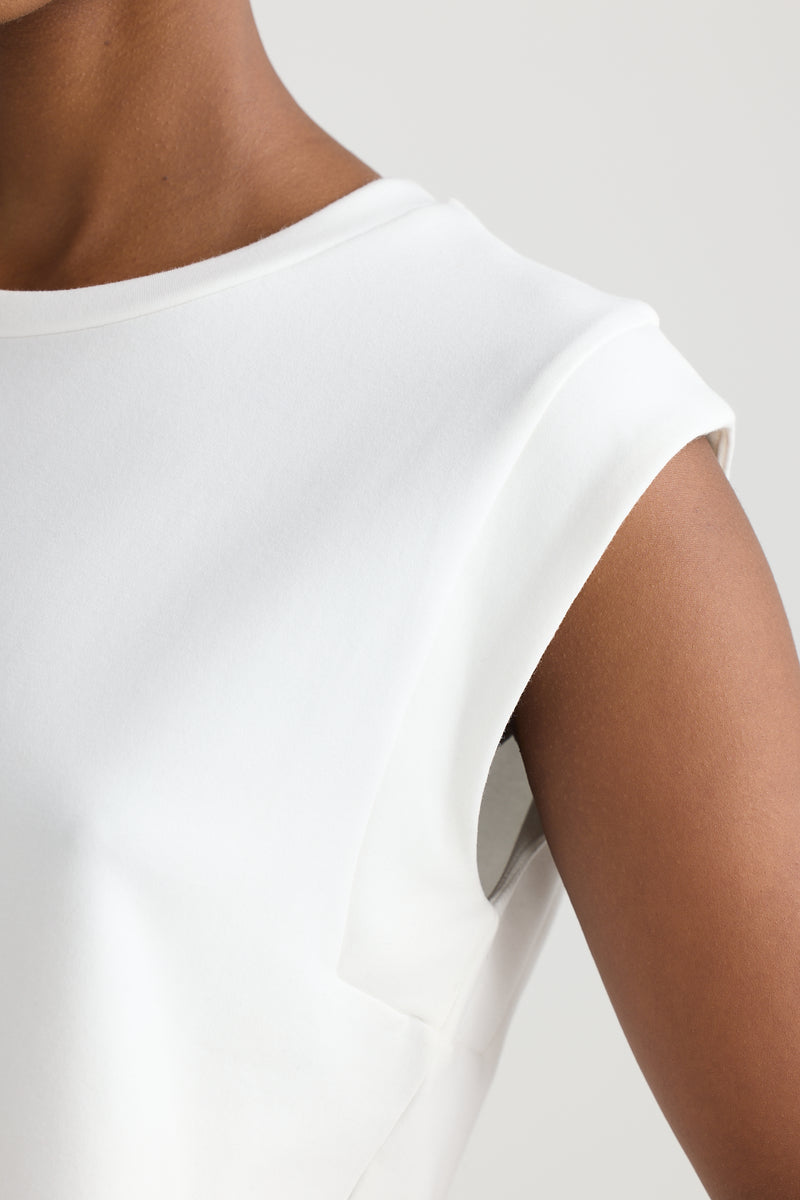 Cap Sleeve Jersey Tank - White – Serafina