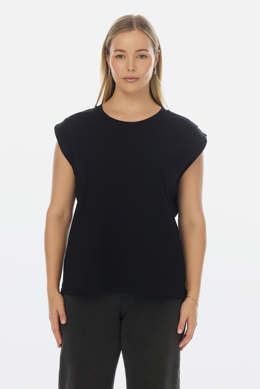 Cap Sleeve Jersey Tank - Black – Serafina